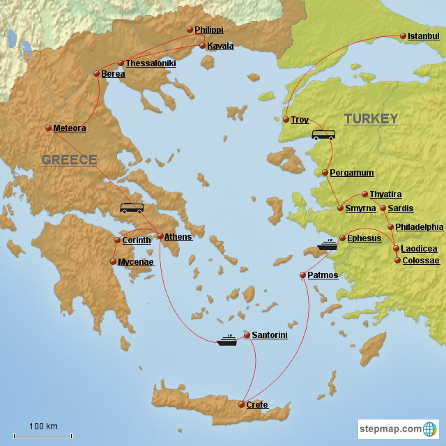 Ancient Colossae Map
